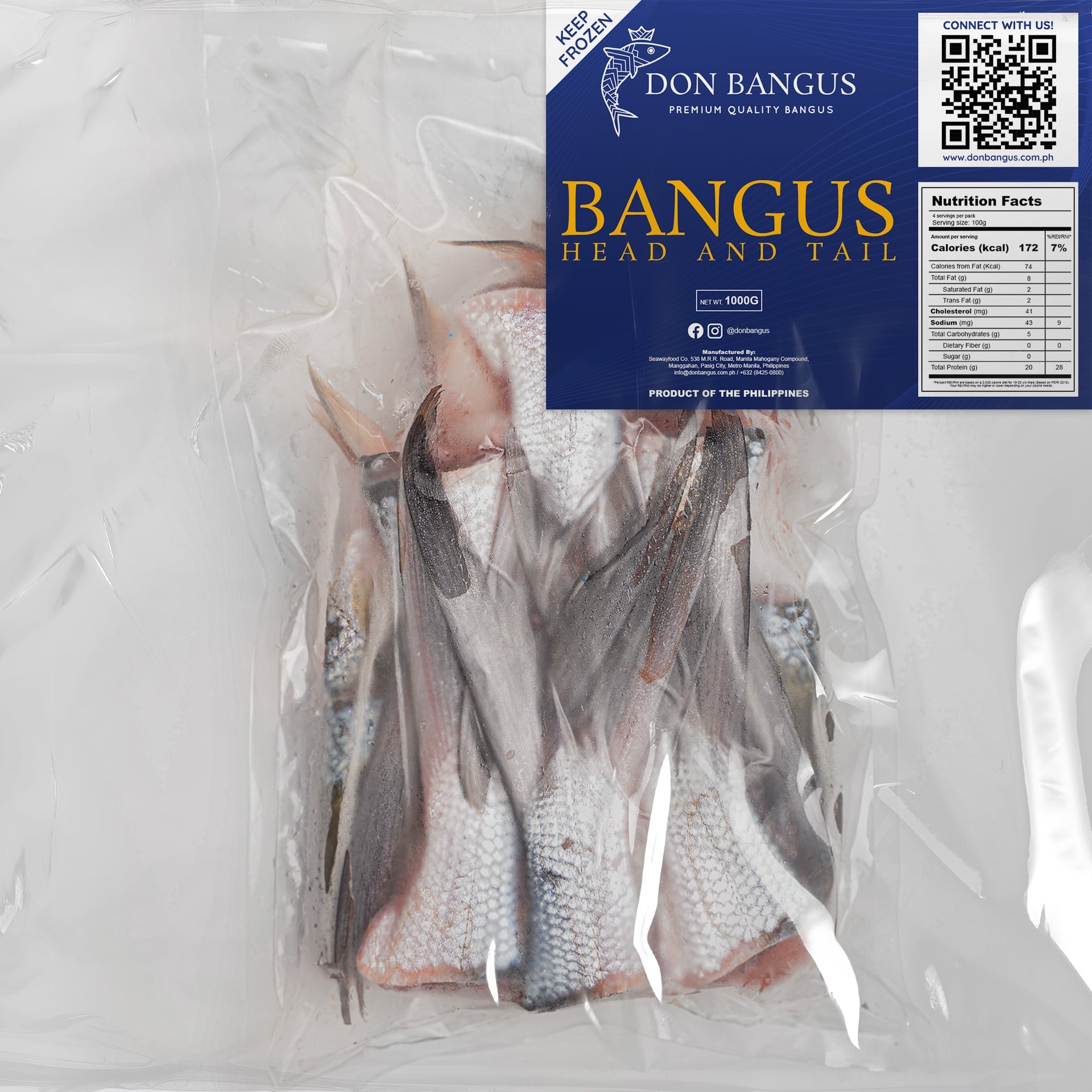 Bangus Head & Tail (Net Weight: 1,000 grams per pack) – SeawayFoodCo